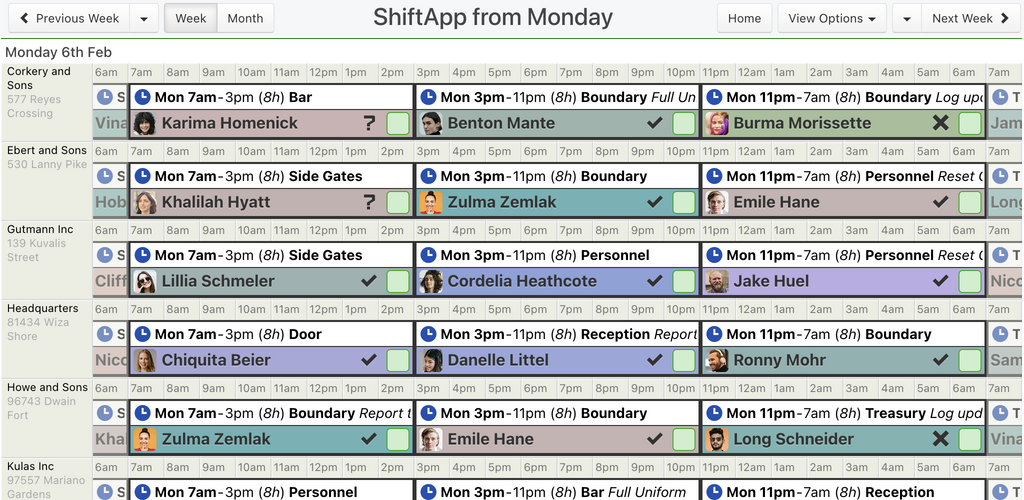 Schedule Shift Planning for Security Guards - ShiftApp