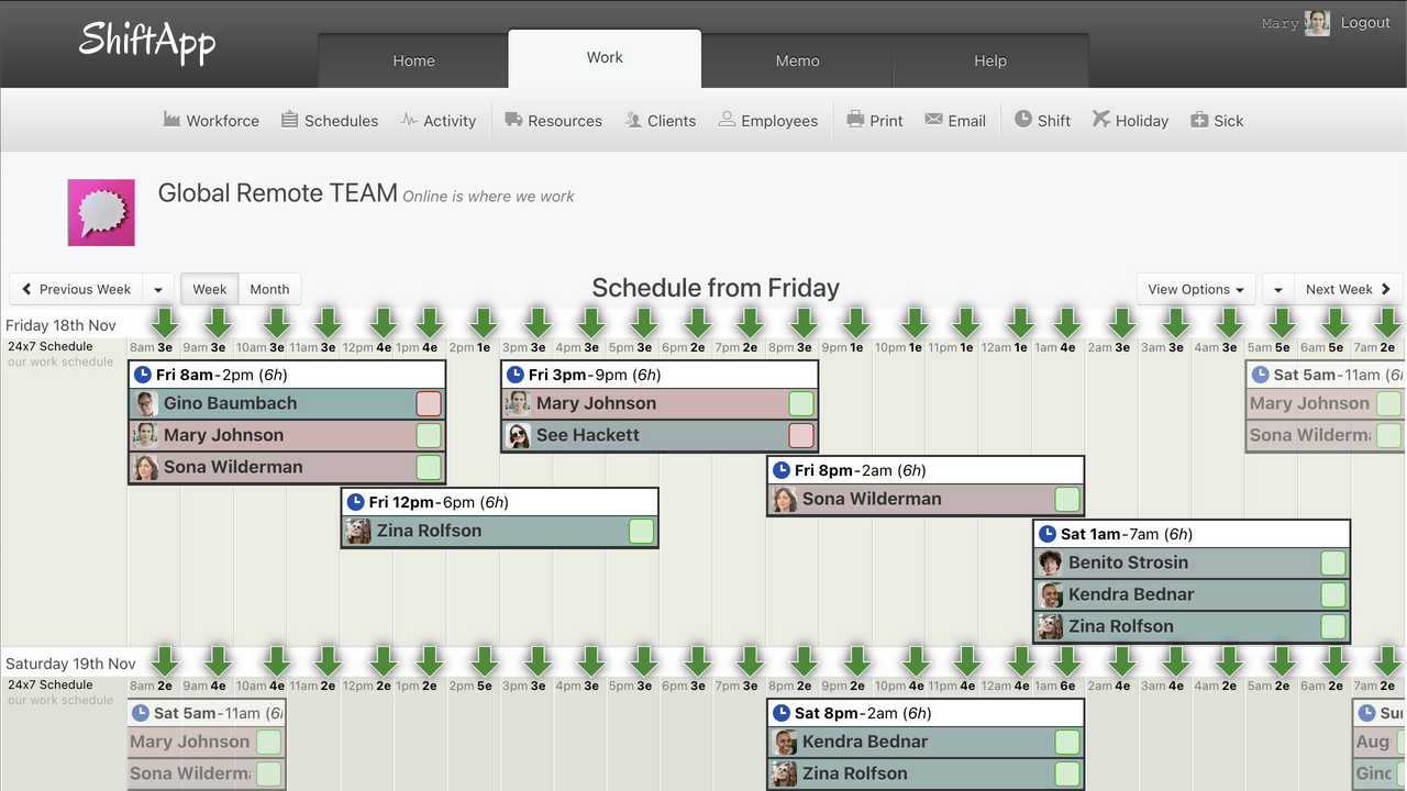 Shift Schedule Software for Global and Remote Teams - ShiftApp